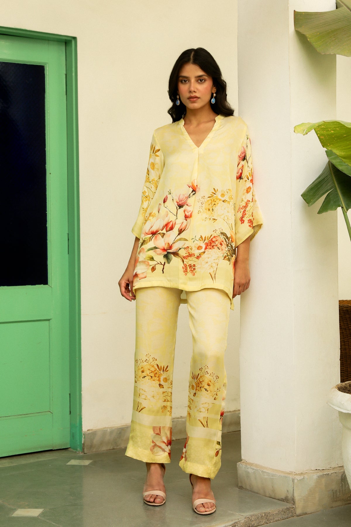 Blush Lime Print Co-ord Set – INCHING INDIA